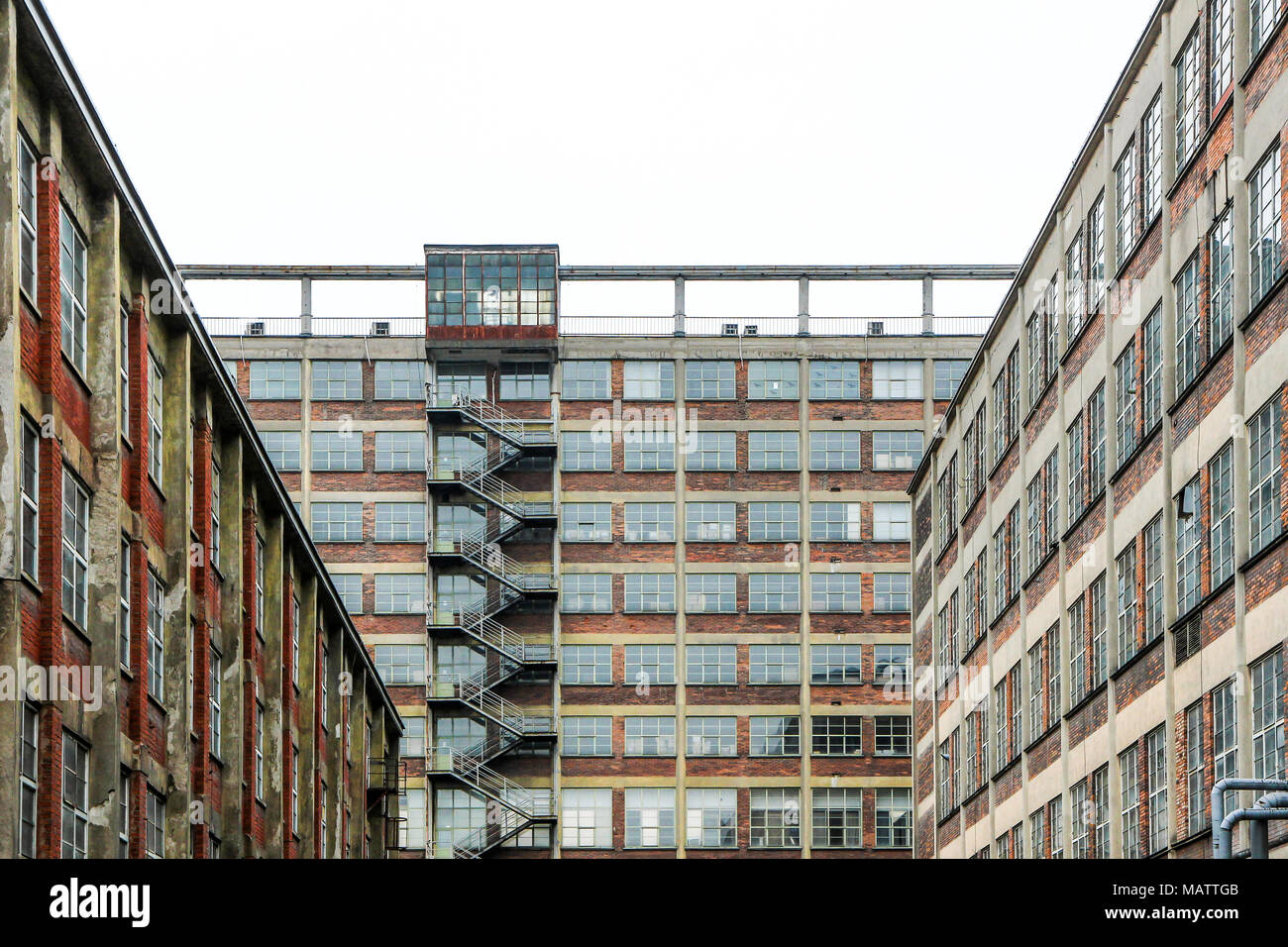 The picture from the old factory, made in functional style. The shapes ...