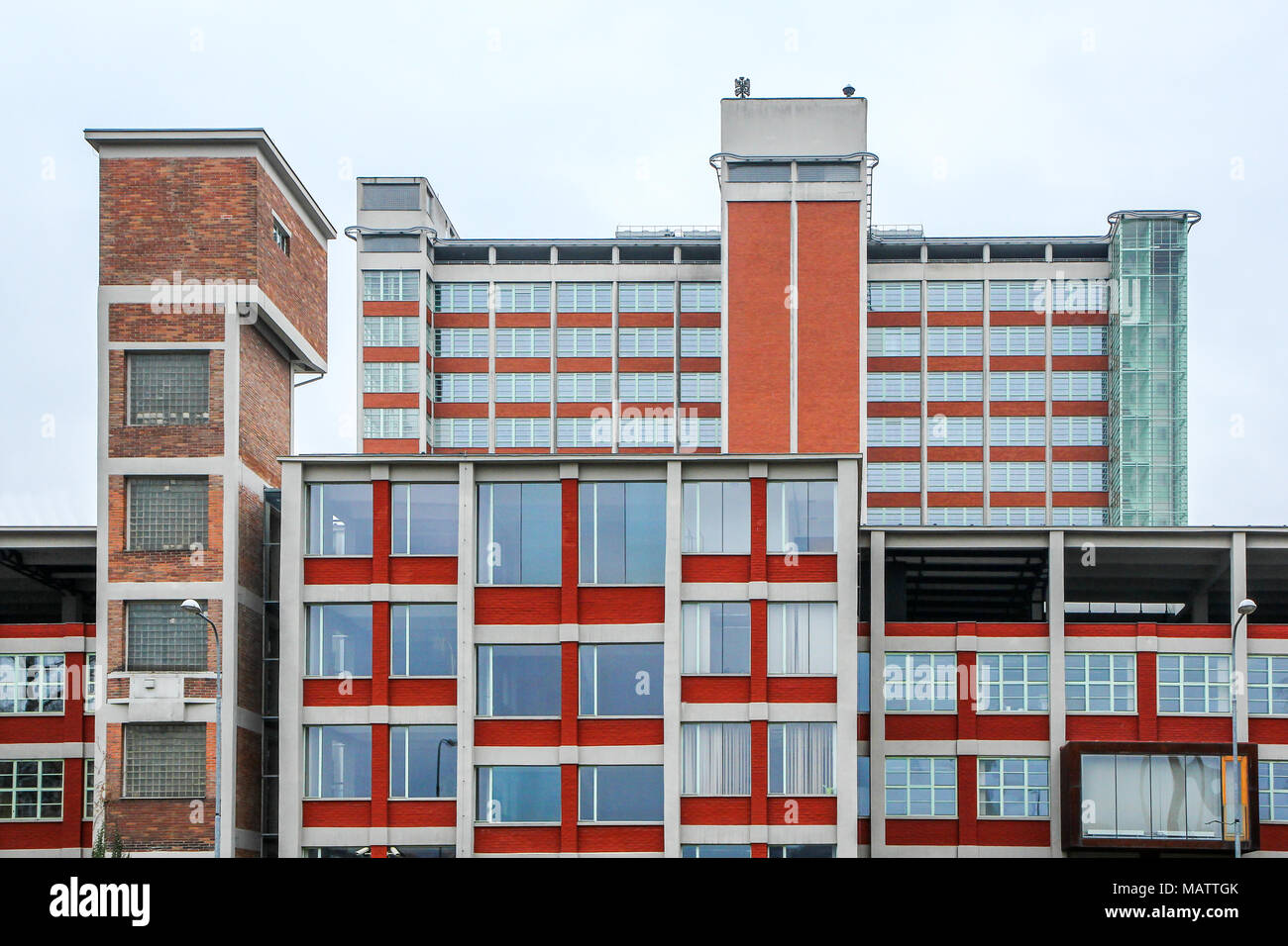 The picture from the old factory, made in functional style. The shapes ...