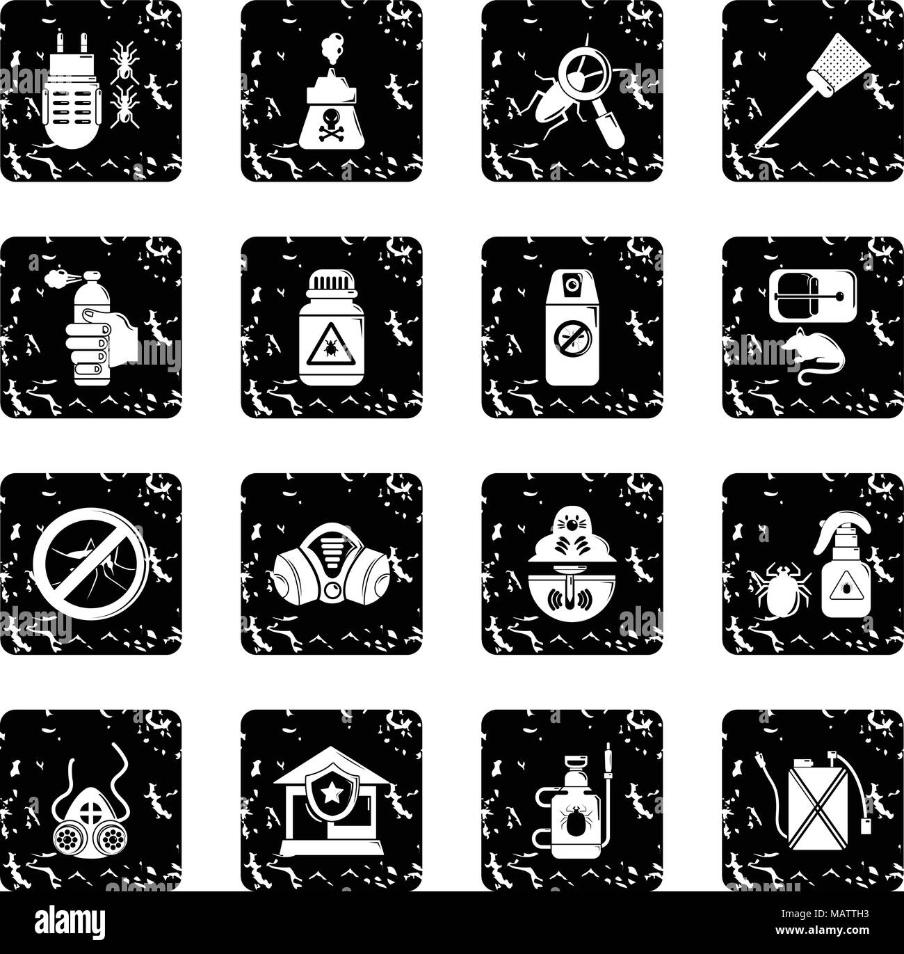 Poison pest control icon Black and White Stock Photos & Images - Alamy