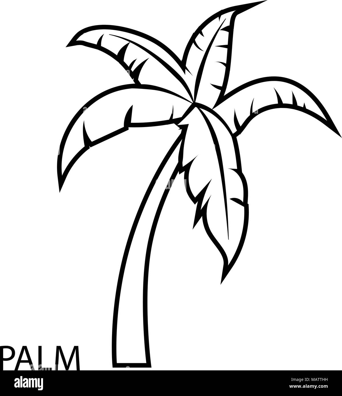 Palm Tree Outline High Resolution Stock Photography and Images - Alamy