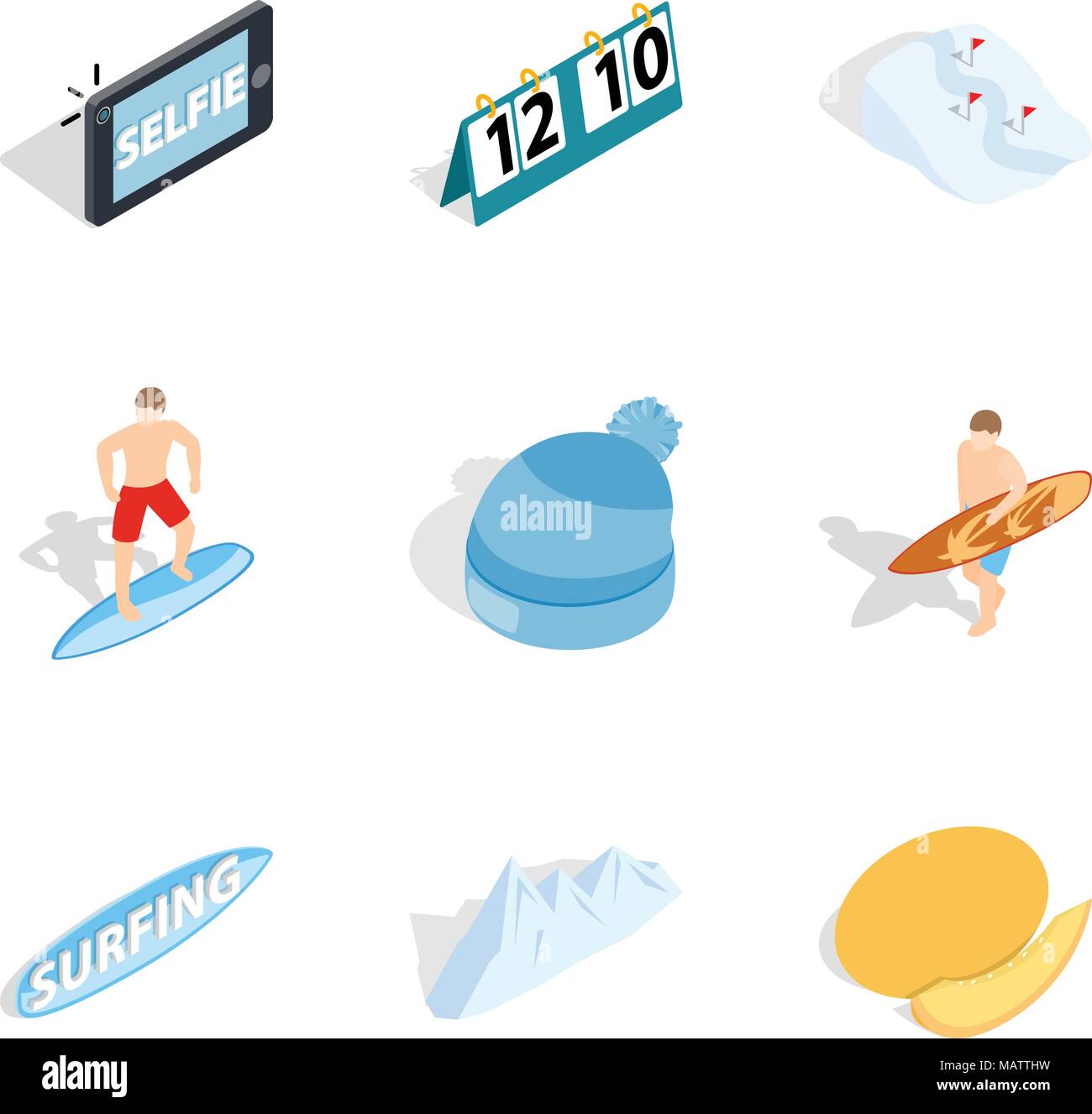 Remarkable time icons set, isometric style Stock Vector Image & Art - Alamy