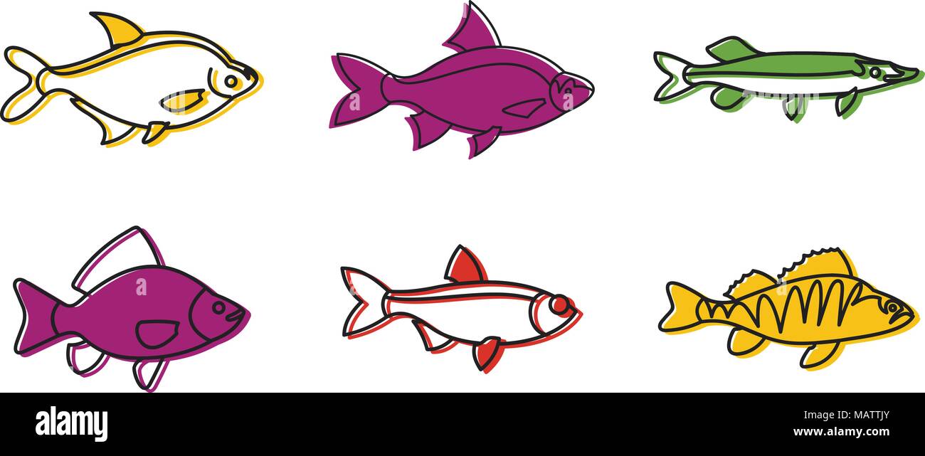 River fish icon set, color outline style Stock Vector Image & Art - Alamy River fish icon set, color outline style Stock Vector Image & Art - Alamy