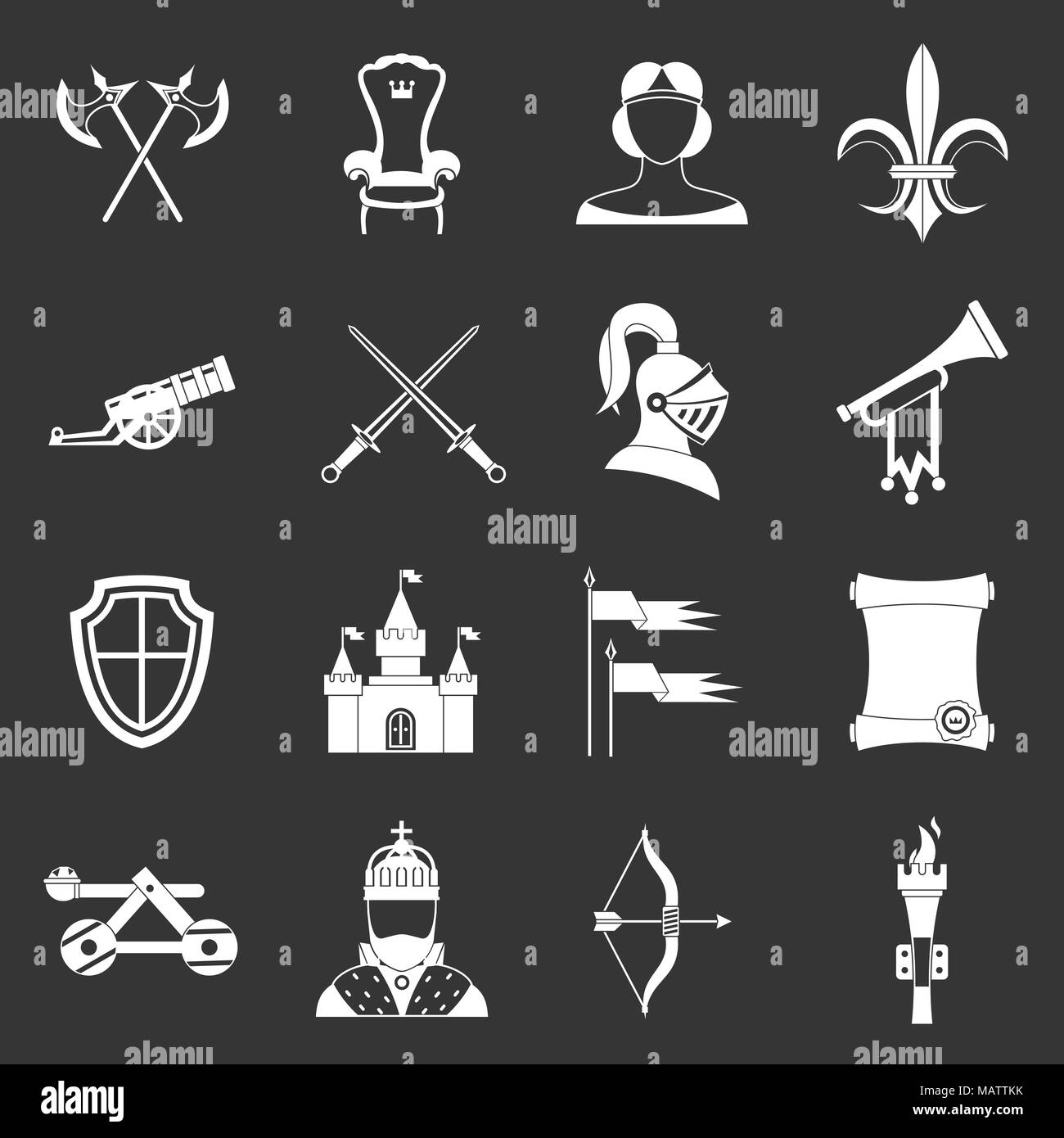 Medieval catapult illustration Black and White Stock Photos & Images ...