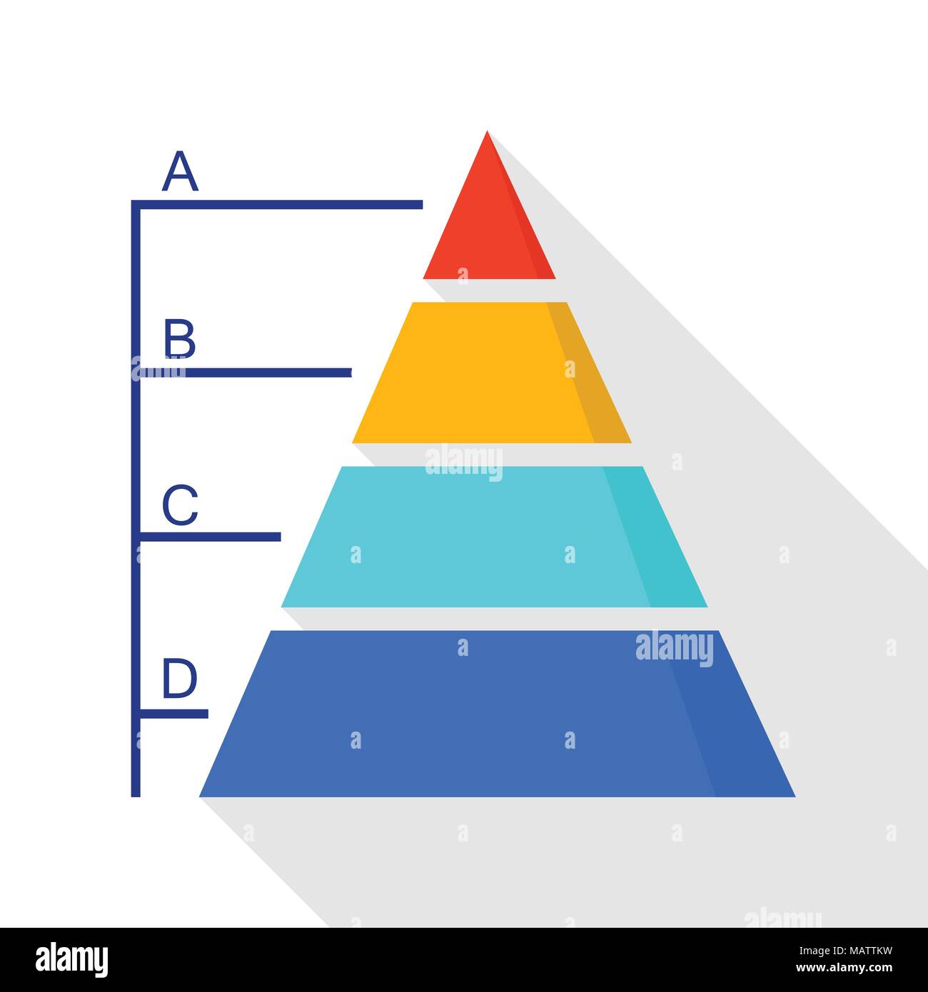 Pyramid diagram icon, flat style Stock Vector Image & Art - Alamy
