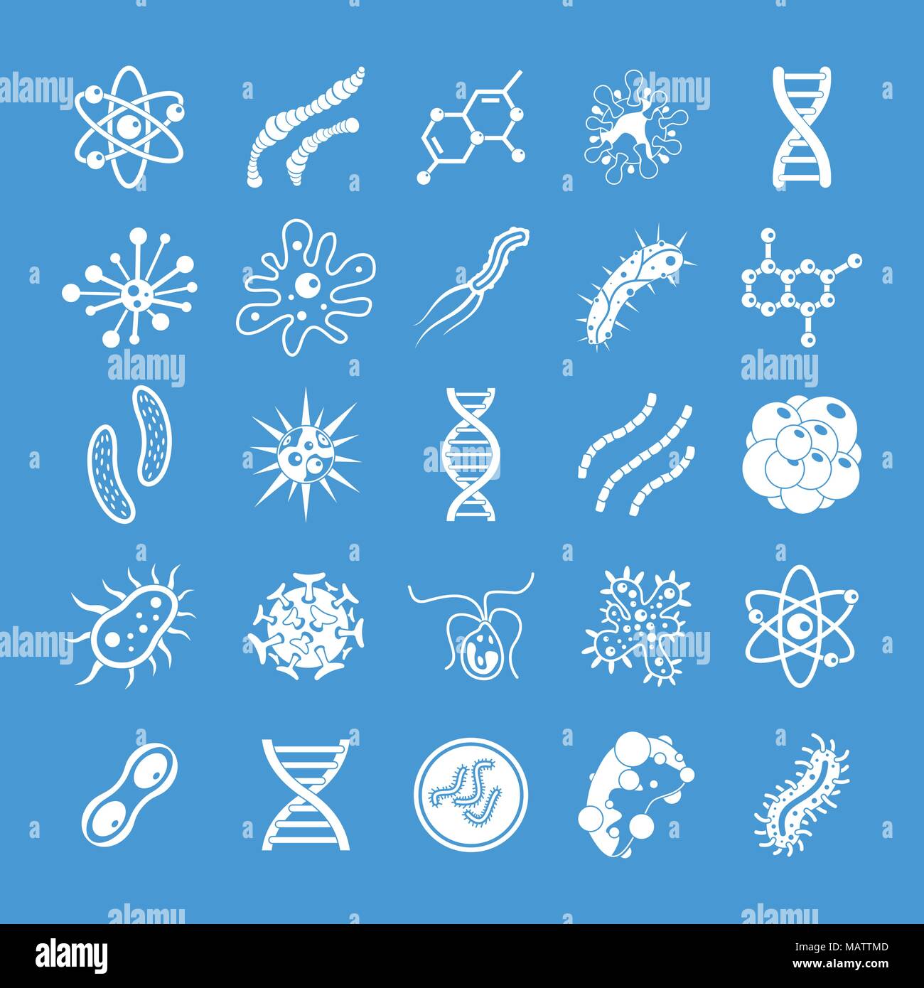 Virus icon blue set vector Stock Vector Image & Art - Alamy