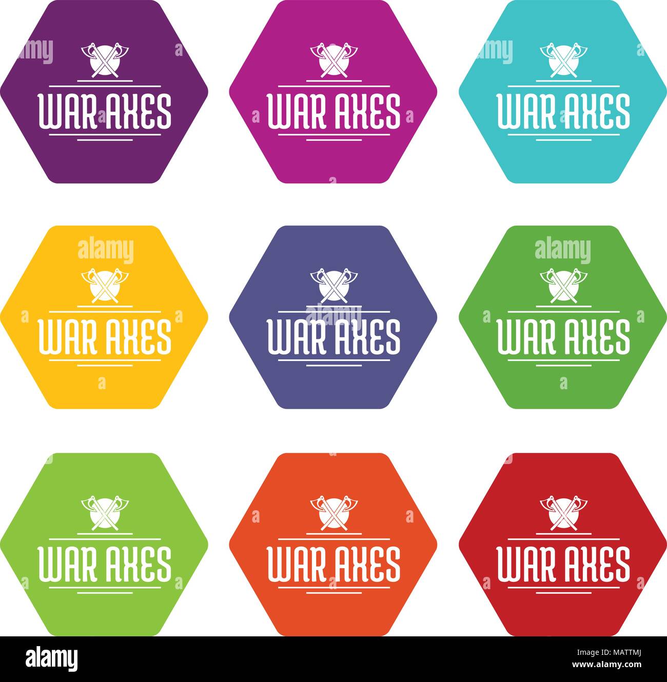 Axe icons set 9 vector Stock Vector Image & Art - Alamy