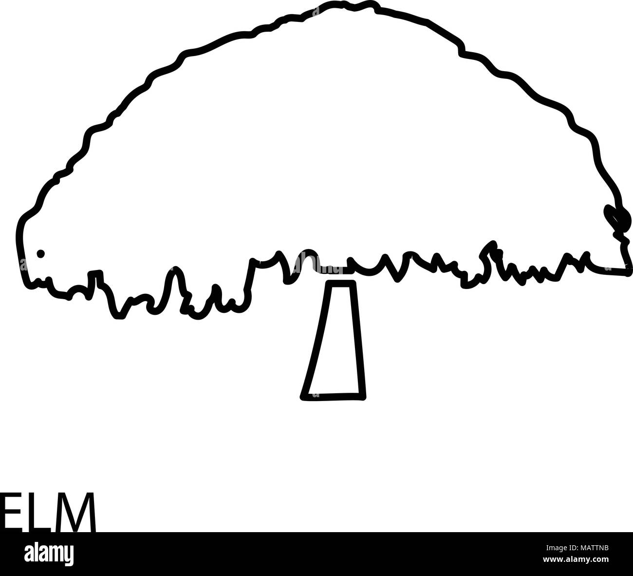 Large elm tree Stock Vector Images - Alamy