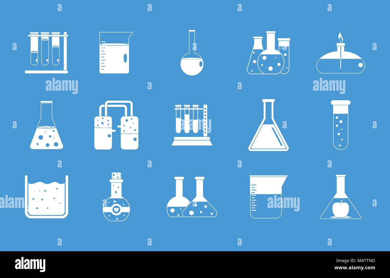 Chemical pots icon blue set vector Stock Vector Image & Art - Alamy
