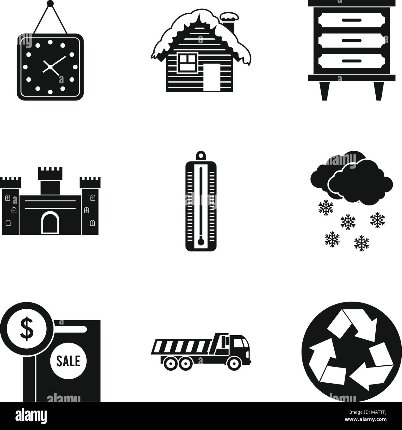 Expensive house icons set, simple style Stock Vector Image & Art - Alamy