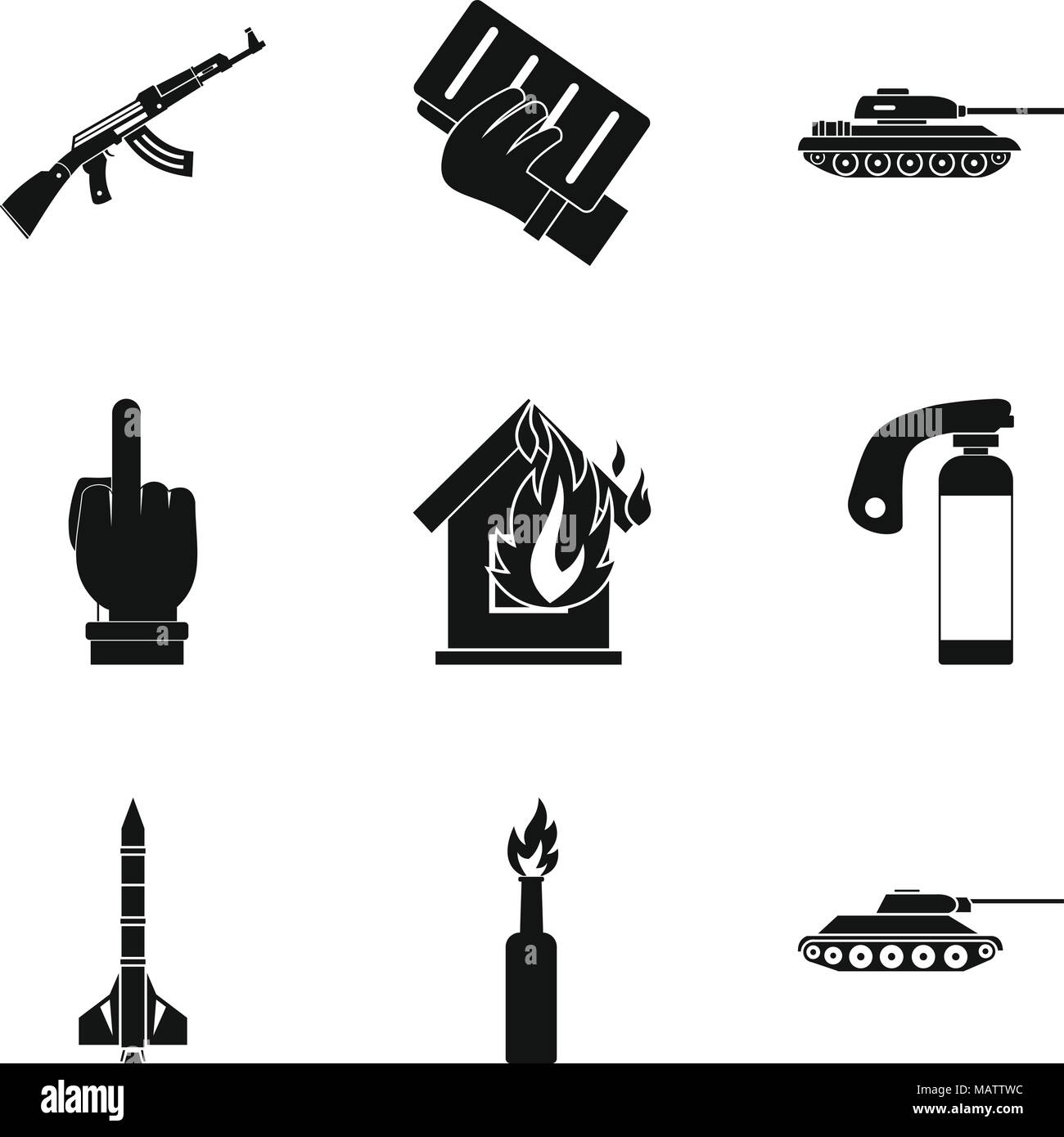 Wrong step icons set, simple style Stock Vector Image & Art - Alamy