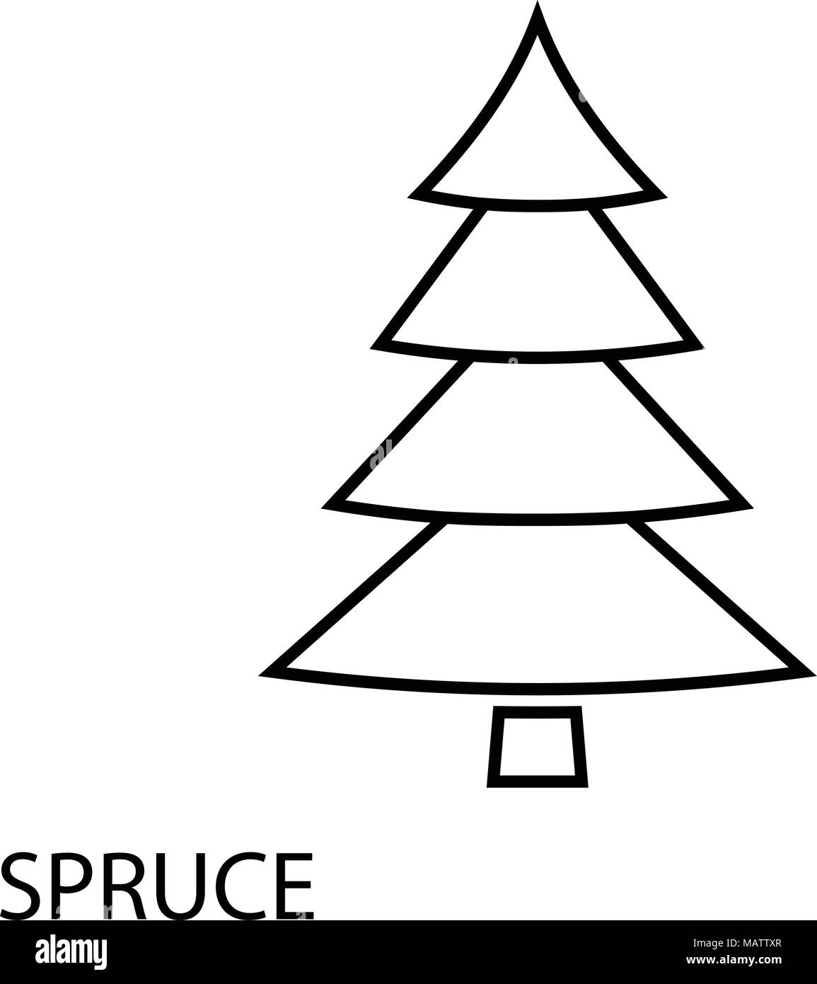 Spruce icon, outline style Stock Vector Image & Art - Alamy