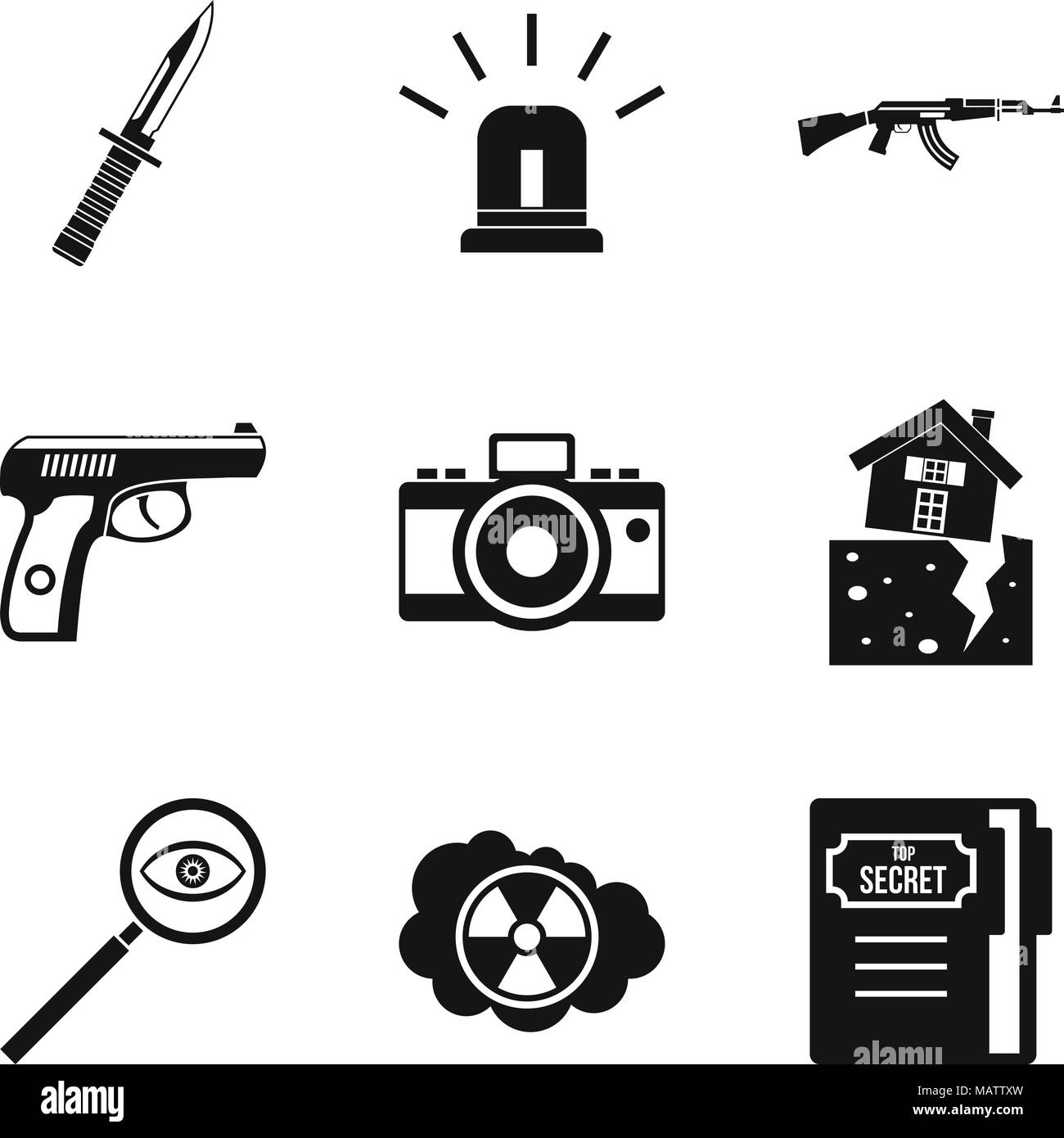 Temptation icons set, simple style Stock Vector Image & Art - Alamy