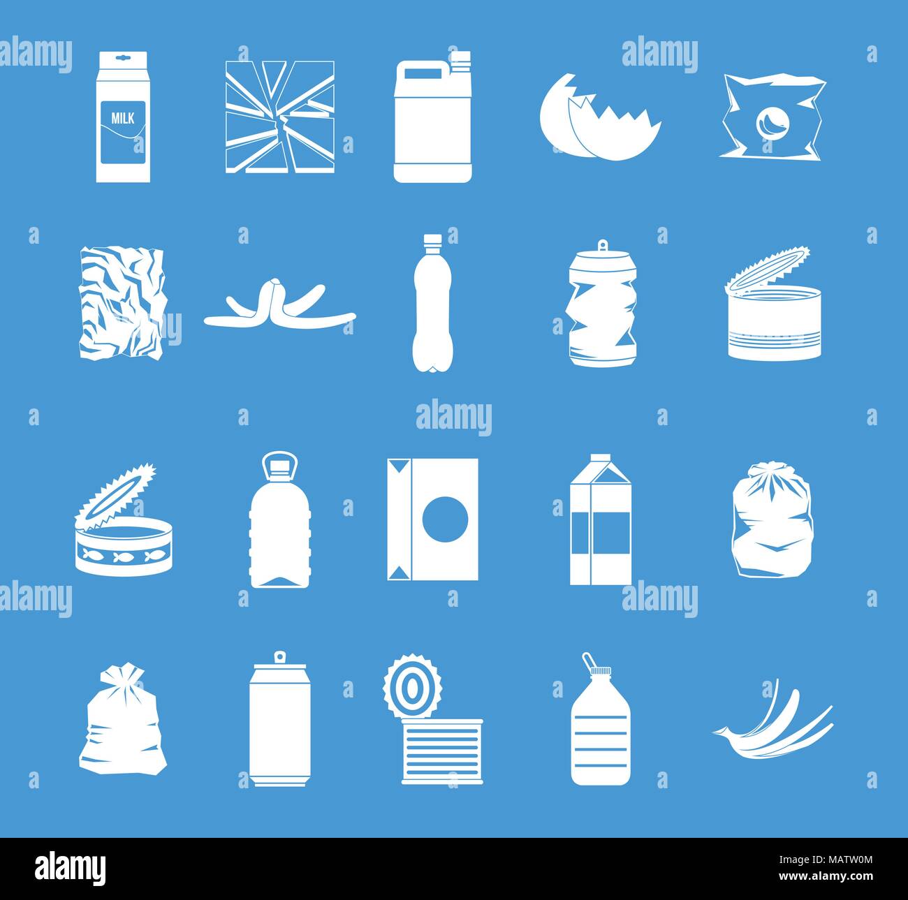 Blue bin cardboard and paper Stock Vector Images - Alamy