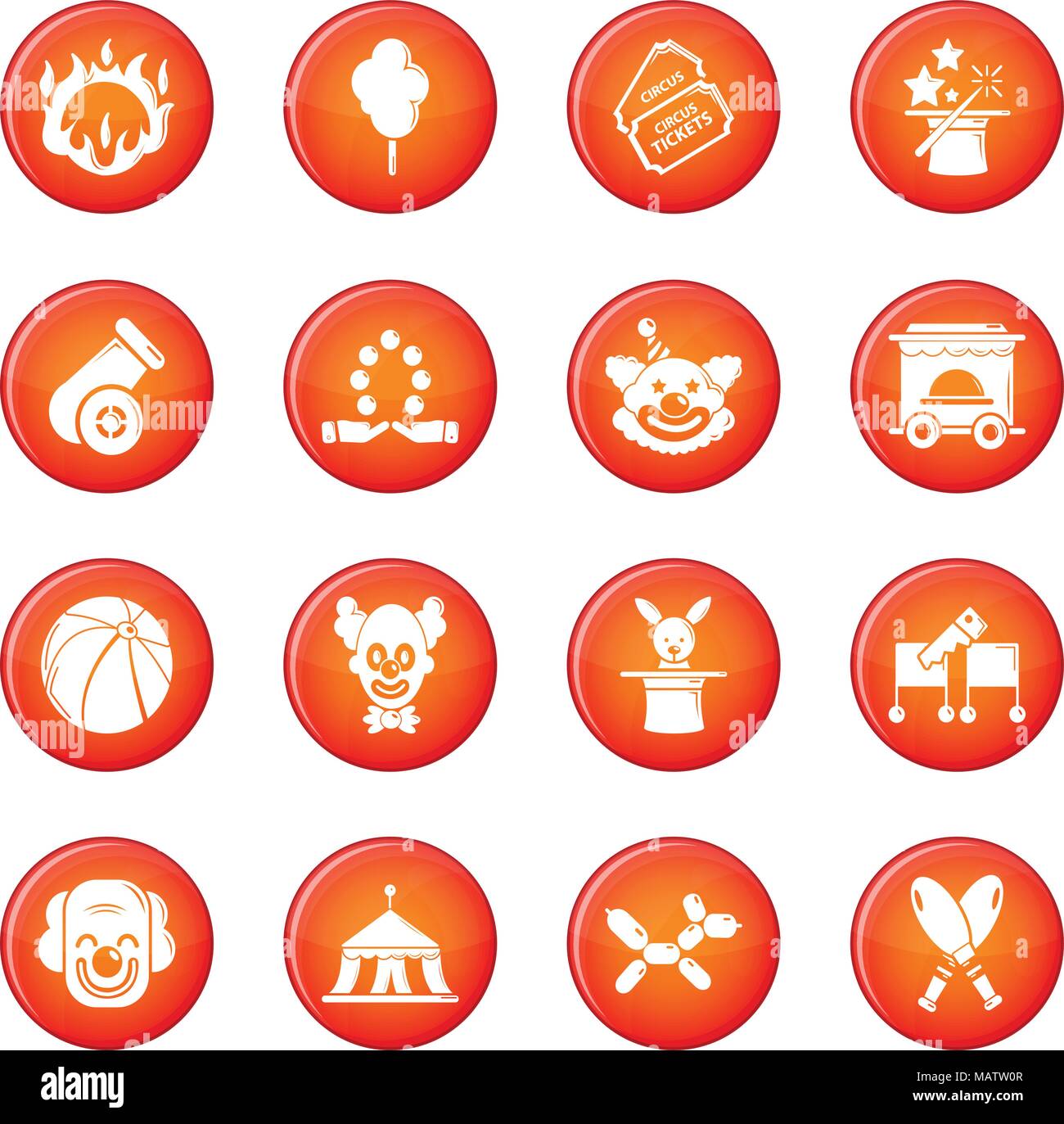 Circus icons set red vector Stock Vector Image & Art - Alamy