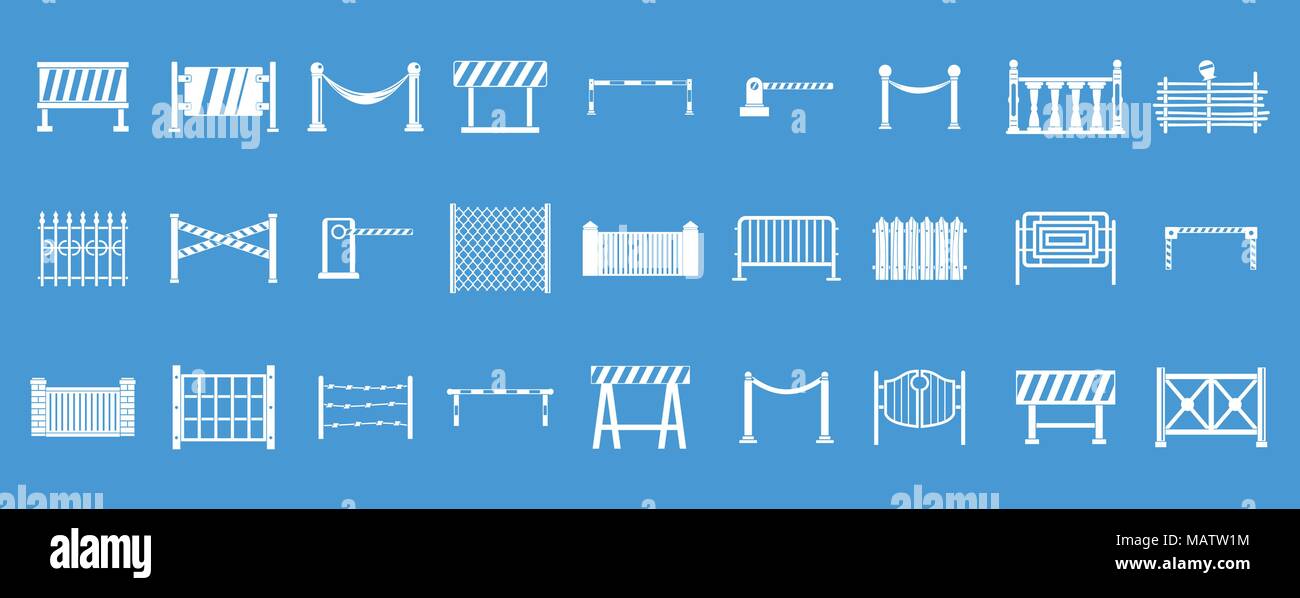 Barrier icon blue set vector Stock Vector Image & Art - Alamy