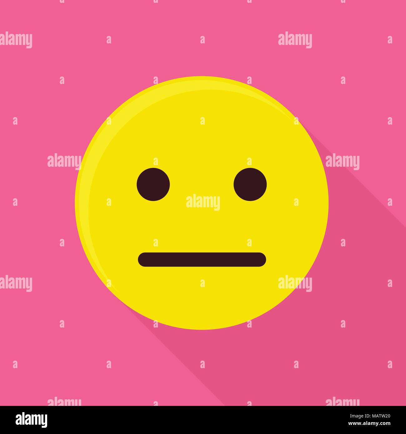 Strange emoticon icon, flat style Stock Vector Image & Art - Alamy