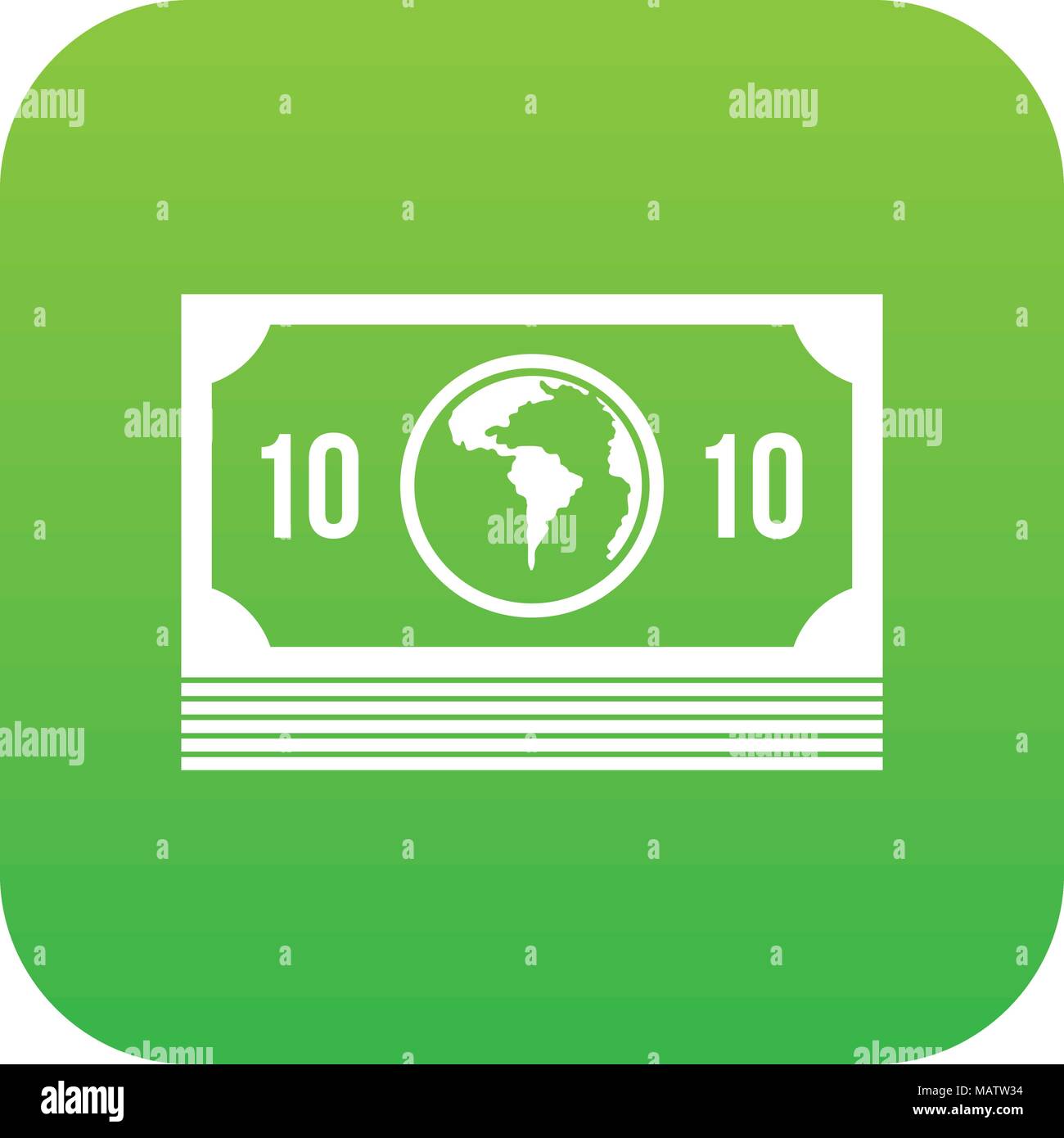 Money stack icon digital green Stock Vector Image & Art - Alamy