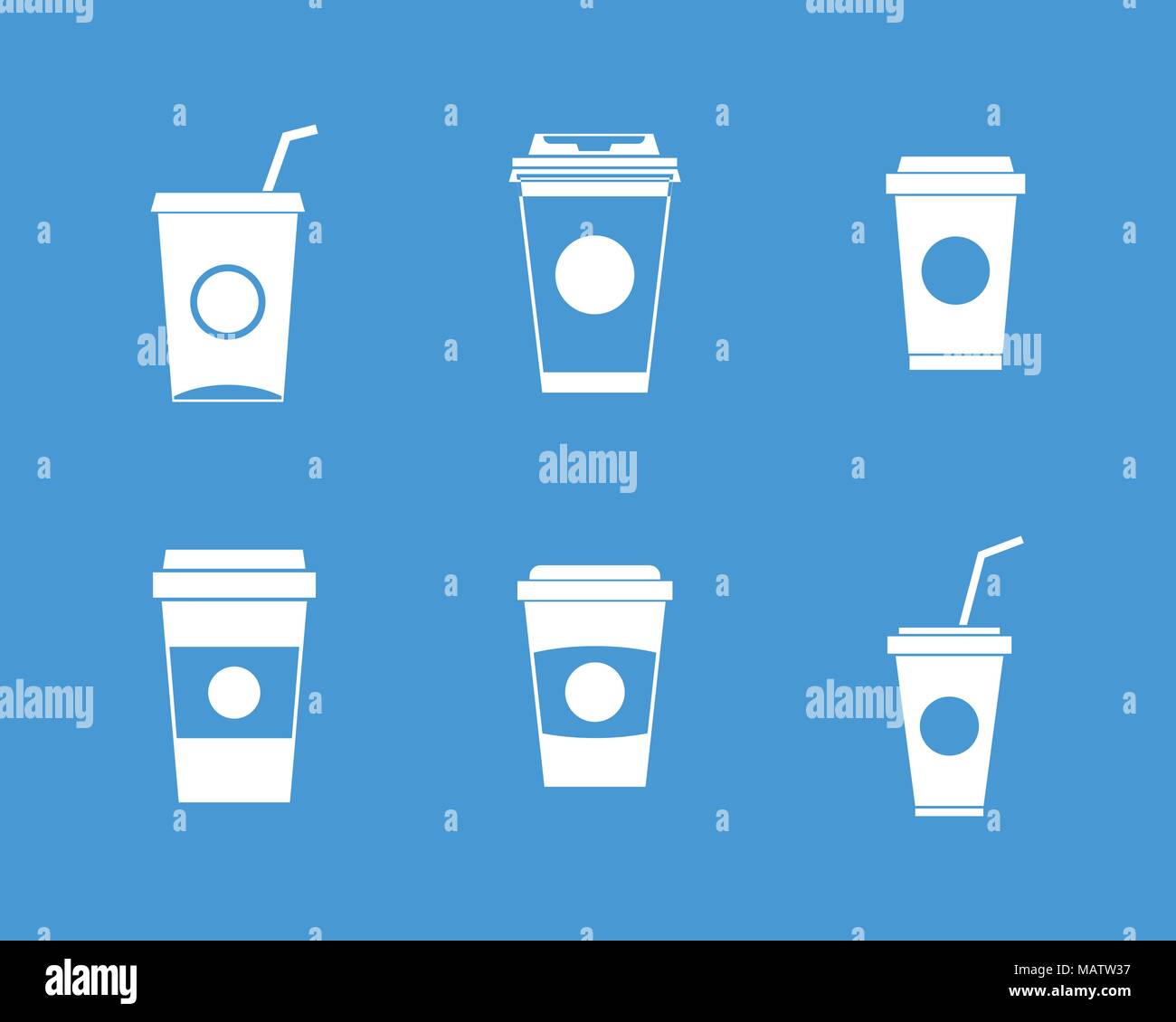 Plastic cup icon blue set vector Stock Vector Image & Art - Alamy