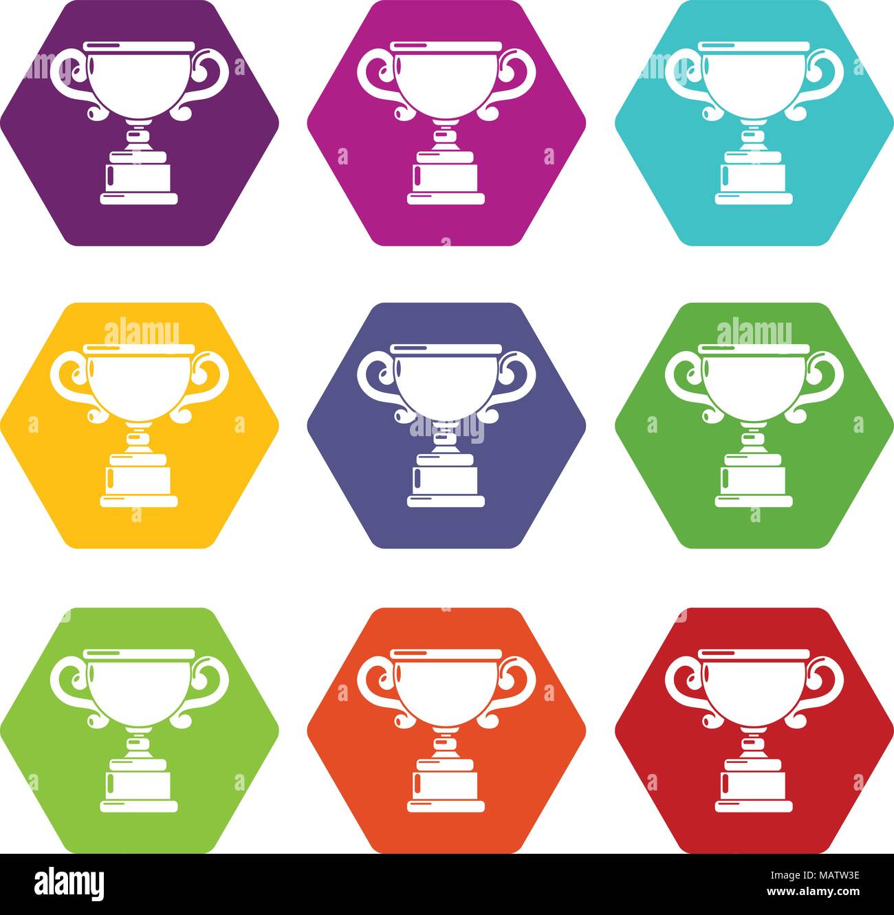 Goblet icons set 9 vector Stock Vector Image & Art - Alamy