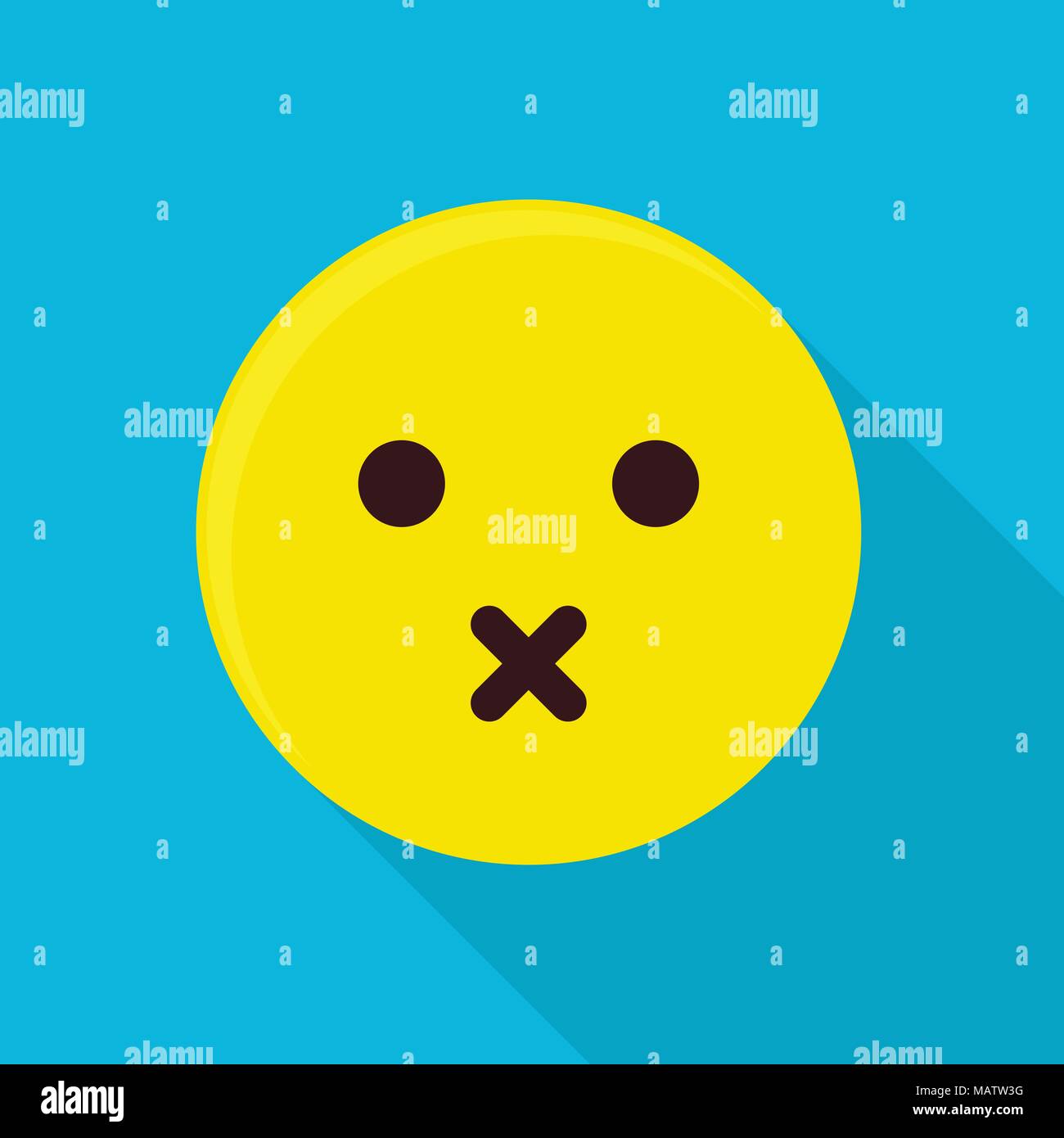 Emoticon smiley yellow hush hi-res stock photography and images - Alamy