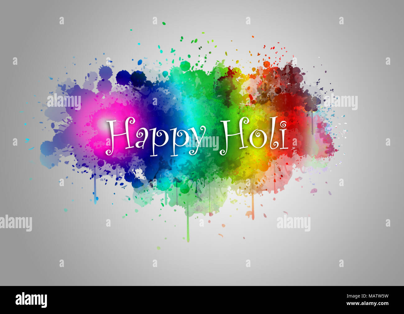 illustration of abstract colorful Happy Holi background Stock Photo - Alamy