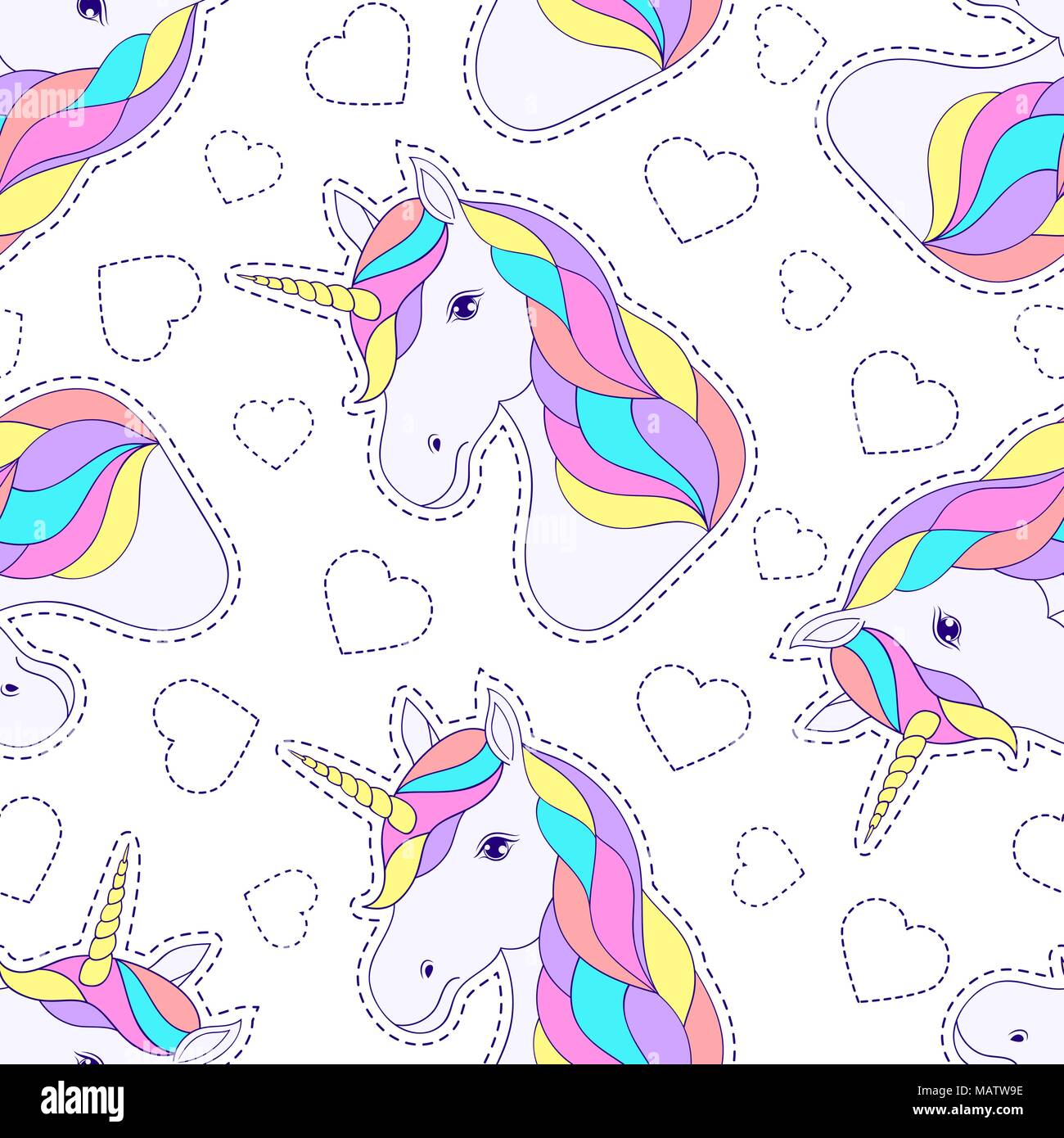 Unicorn pattern hi-res stock photography and images - Alamy