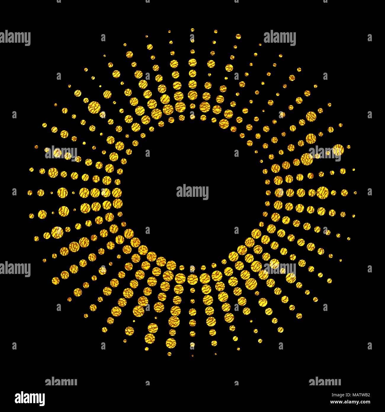 Frame with golden dots Stock Vector Image & Art - Alamy