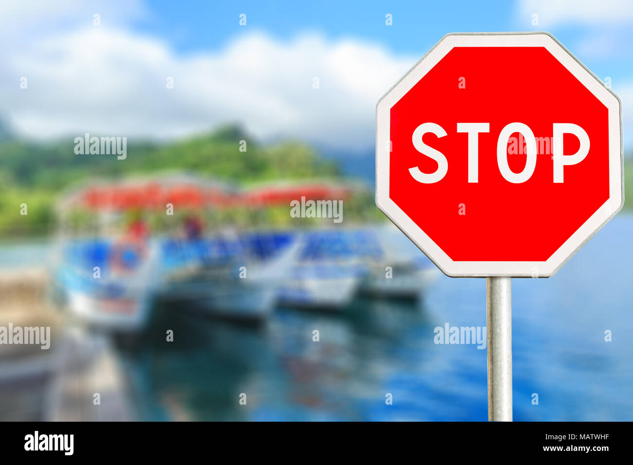 Stop the boat sign hi-res stock photography and images - Alamy