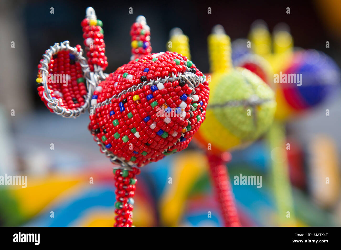 Animal-shaped souvenirs sold at the market at Avondale Shopping Centre ...