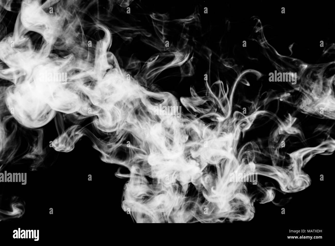 White smoke on black background Stock Photo - Alamy
