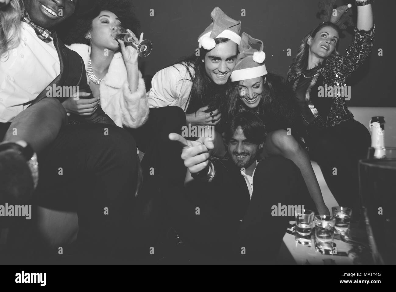 Crazy house party Black and White Stock Photos & Images - Alamy