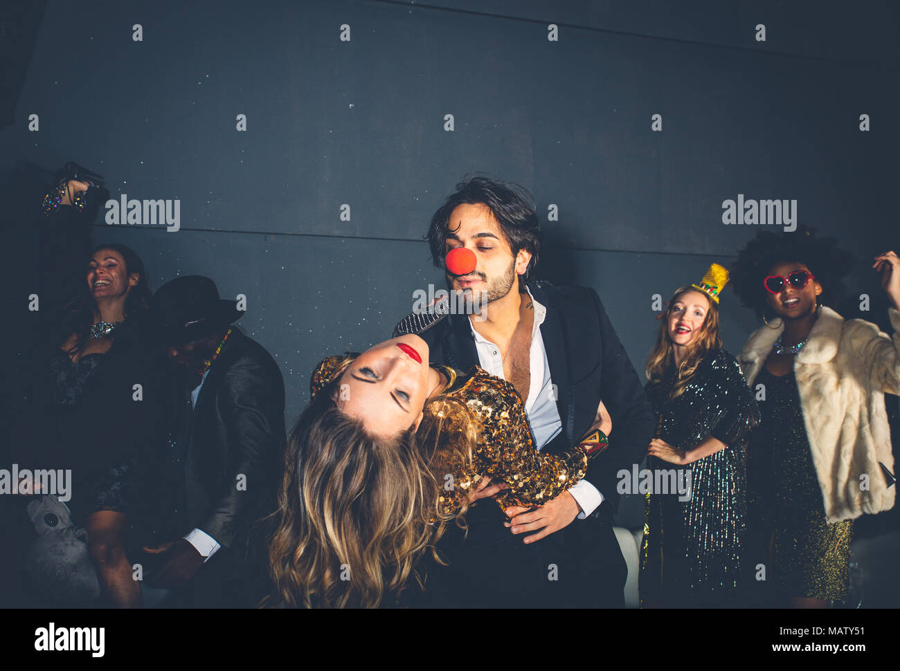 Party people celebrating in the club Stock Photo - Alamy