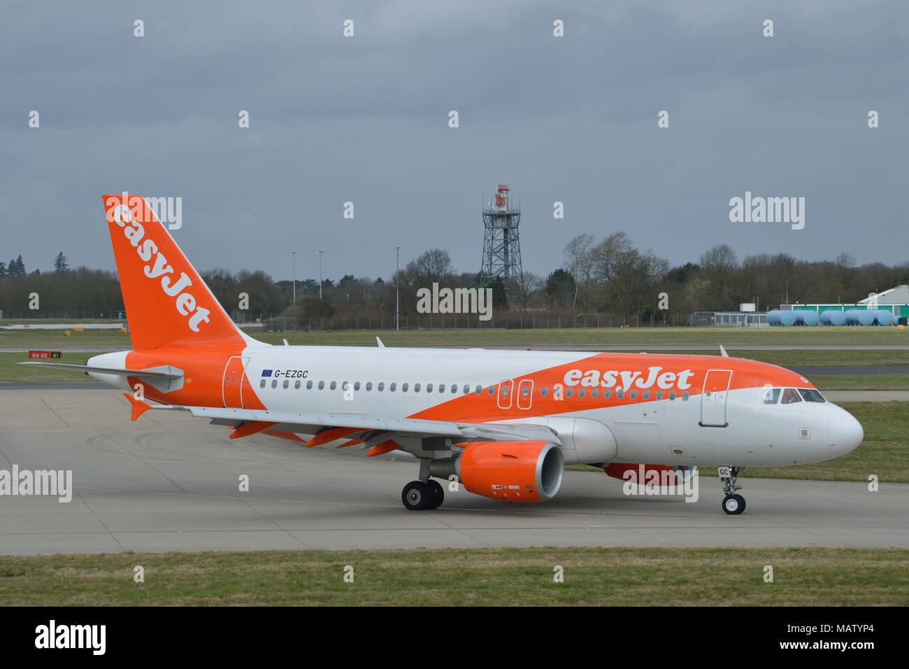 Easyjet aircraft taxiing at London Stansted Airport Stock Photo - Alamy