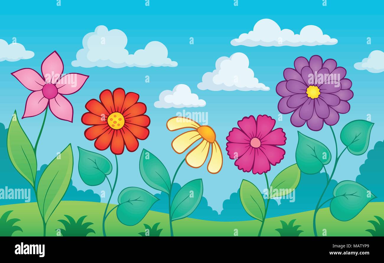 Flower topic image 8 - eps10 vector illustration Stock Vector Image ...