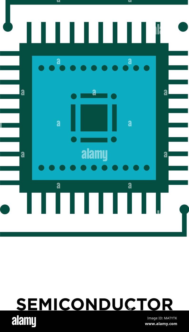semiconductor icon isolated on white background for your web, mobile ...