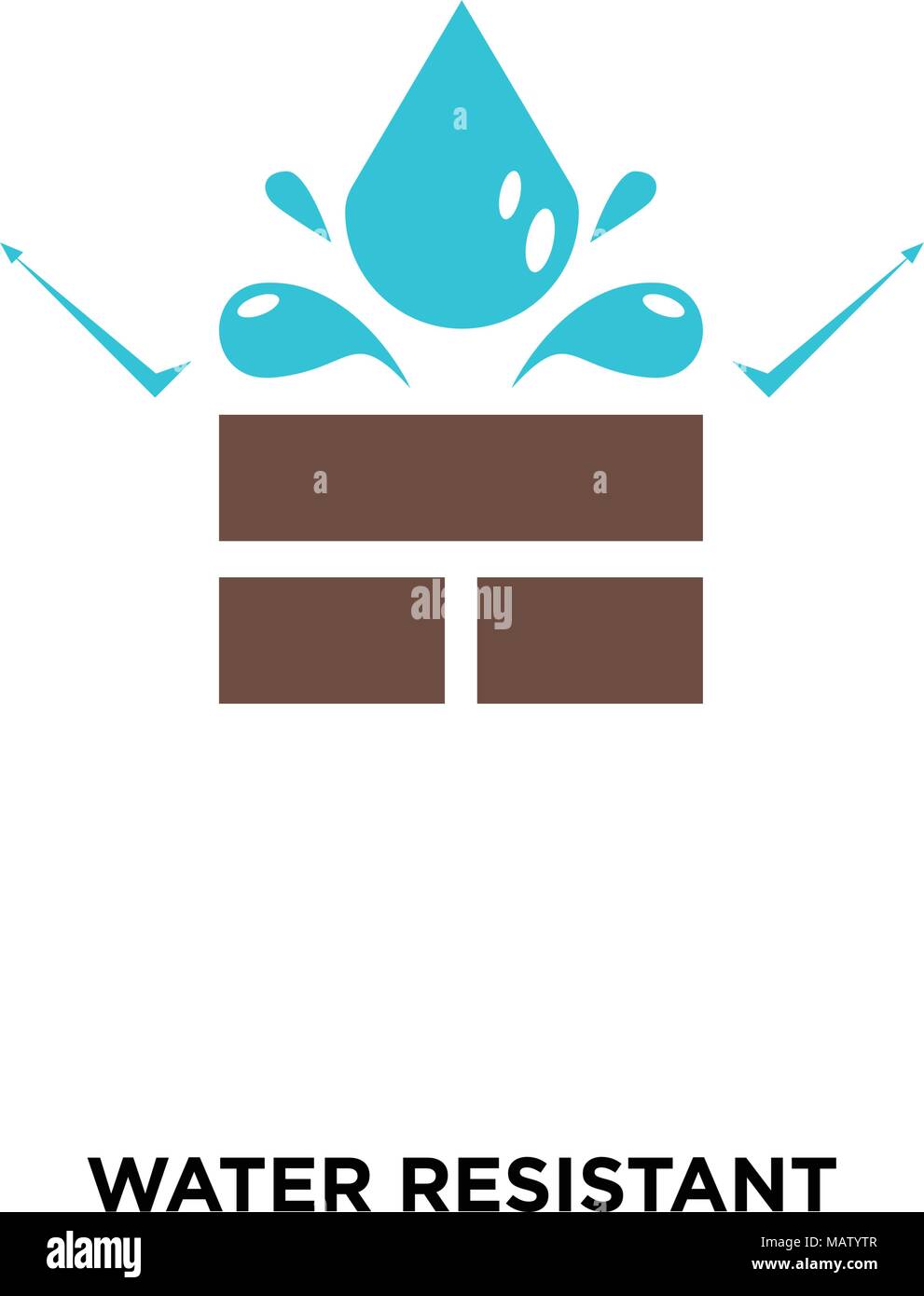 water resistant icon isolated on white background for your web, mobile ...