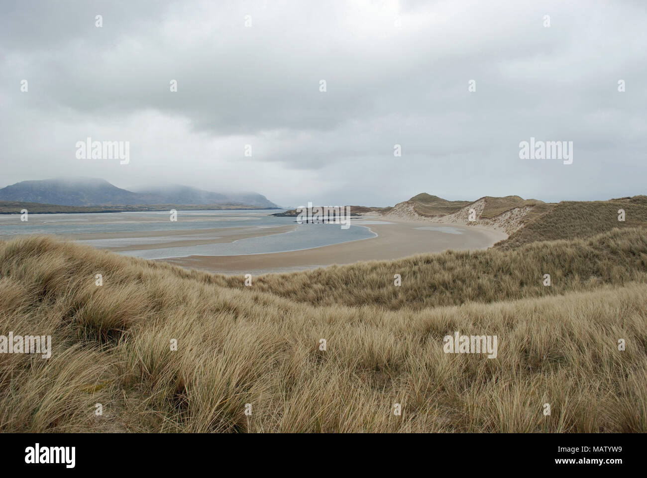View of 'Secret Beach' near Sheskinmore Nature Reserve, Ardara, County ...