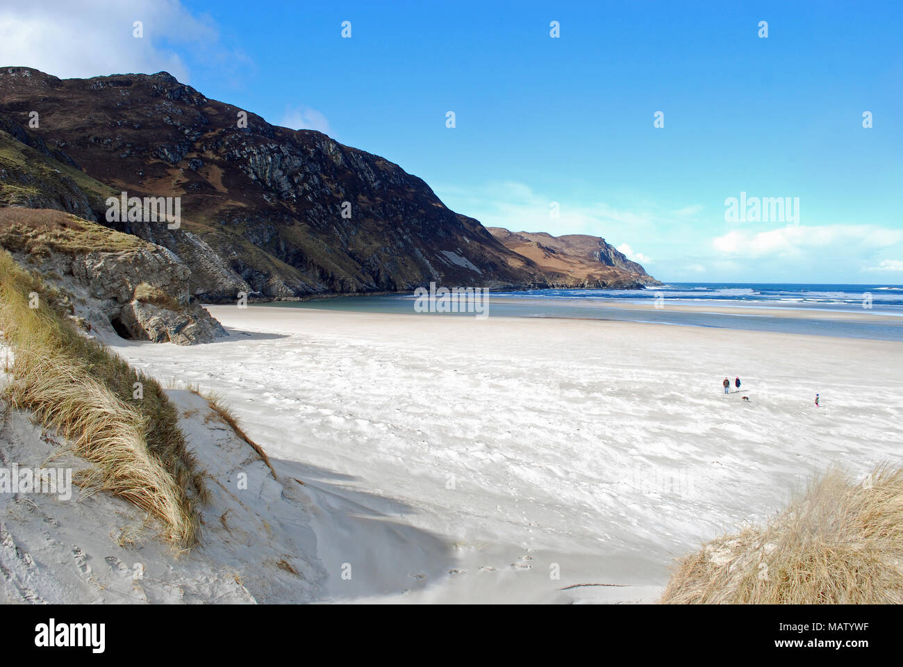 View of Maghera Beach, near Ardara in south west Donegal. Voted one of ...
