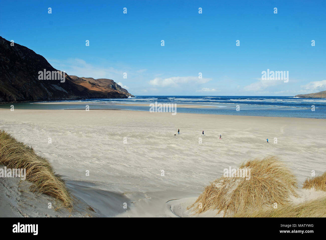 View of Maghera Beach, near Ardara in south west Donegal. Voted one of ...
