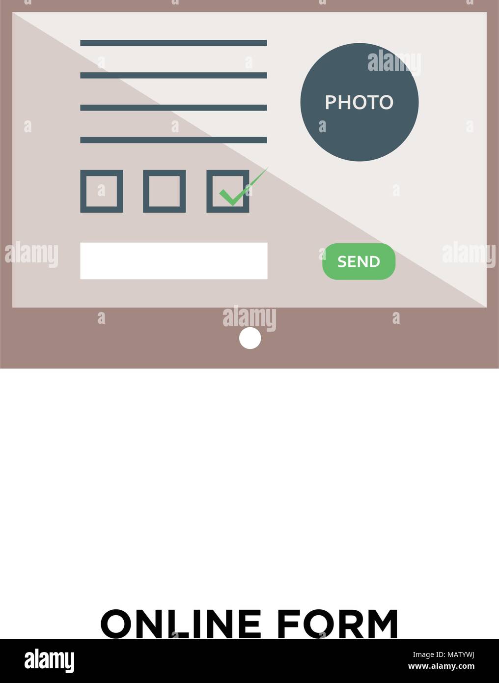 online form icon isolated on white background for your web, mobile and ...