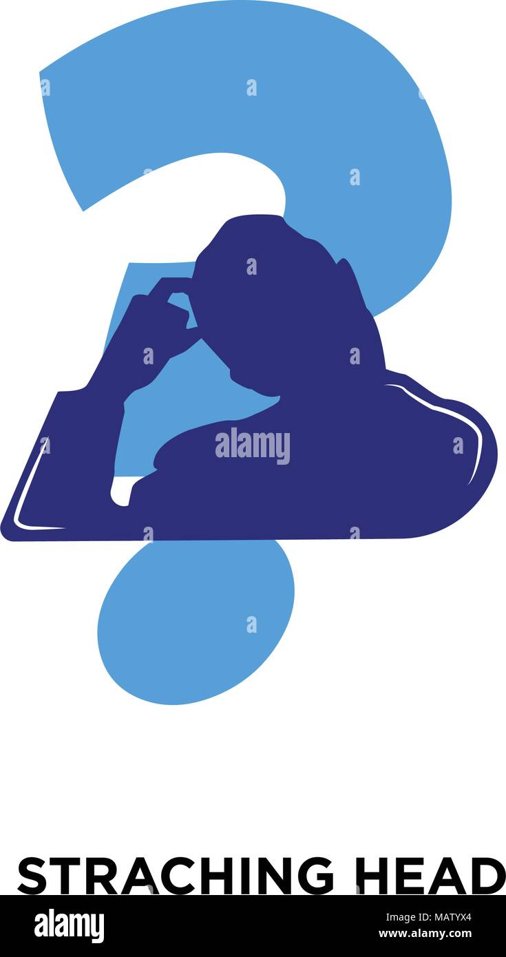 scratching head icon isolated on white background for your web, mobile ...