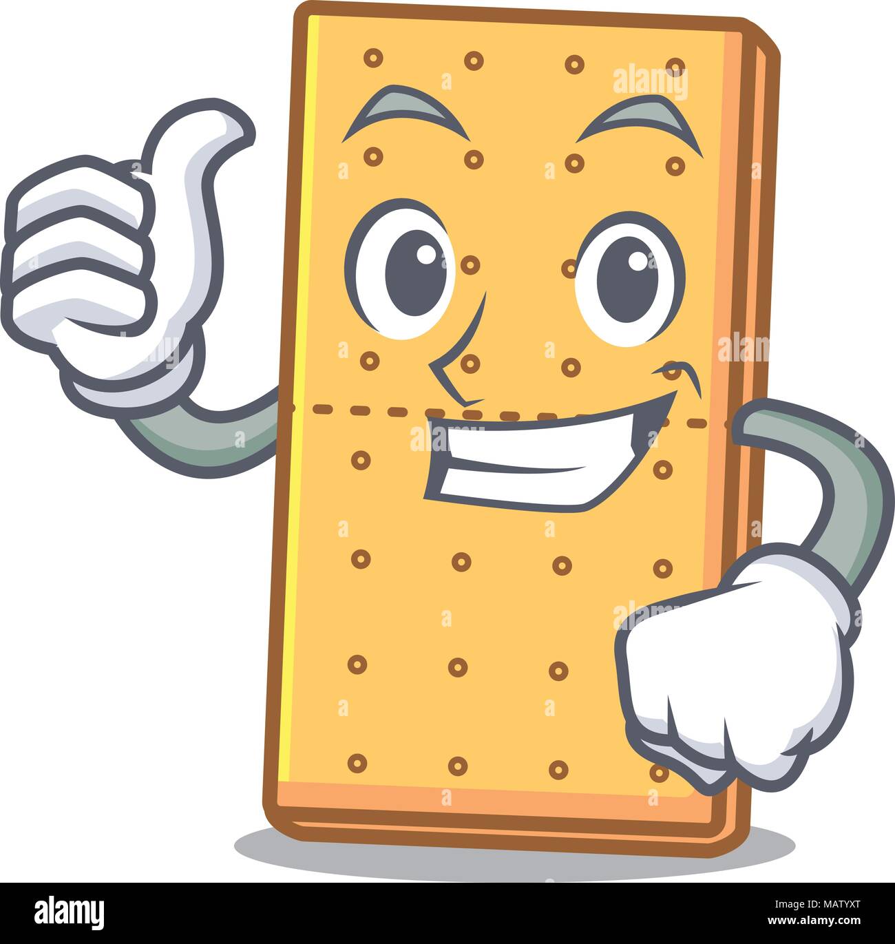 Thumbs up graham cookies character cartoon Stock Vector Image & Art - Alamy