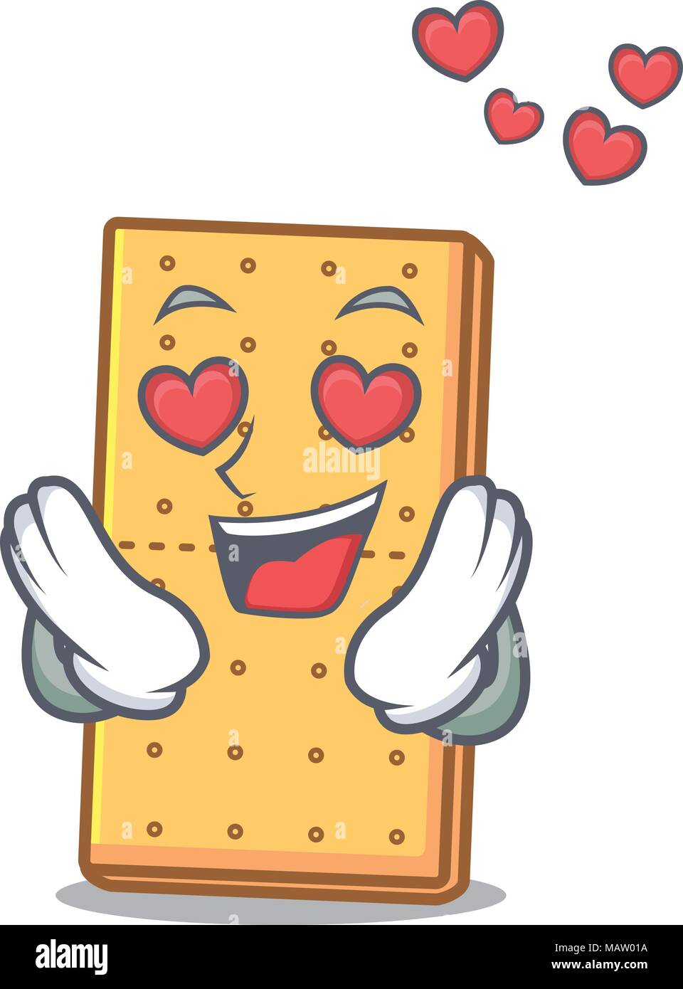 In love graham cookies mascot cartoon Stock Vector Image & Art - Alamy