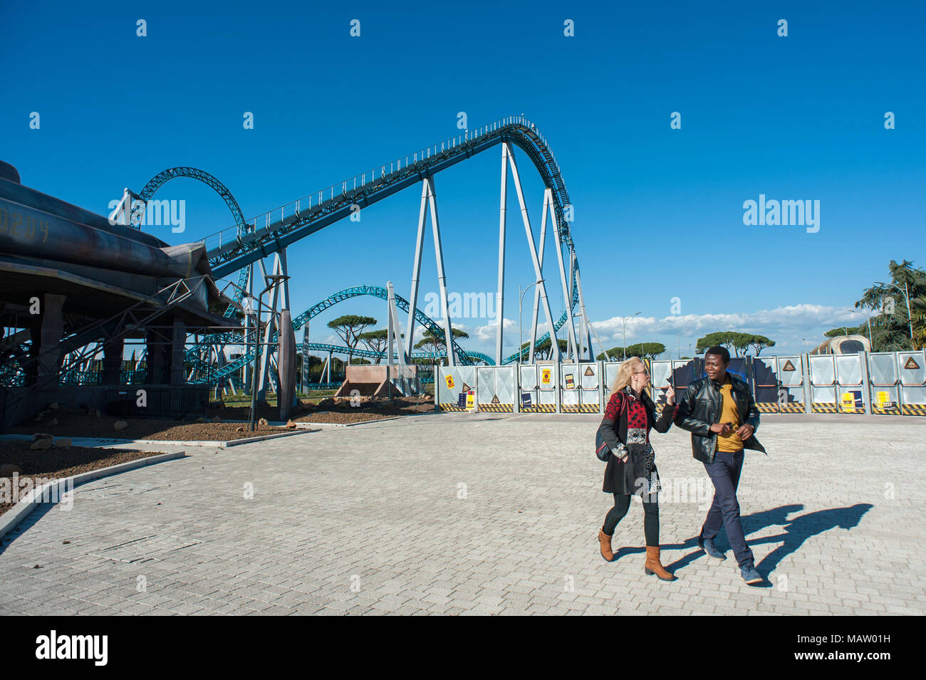 Rome. Amusement Park Cinecittà World, Castel Romano. Italy Stock Photo ...