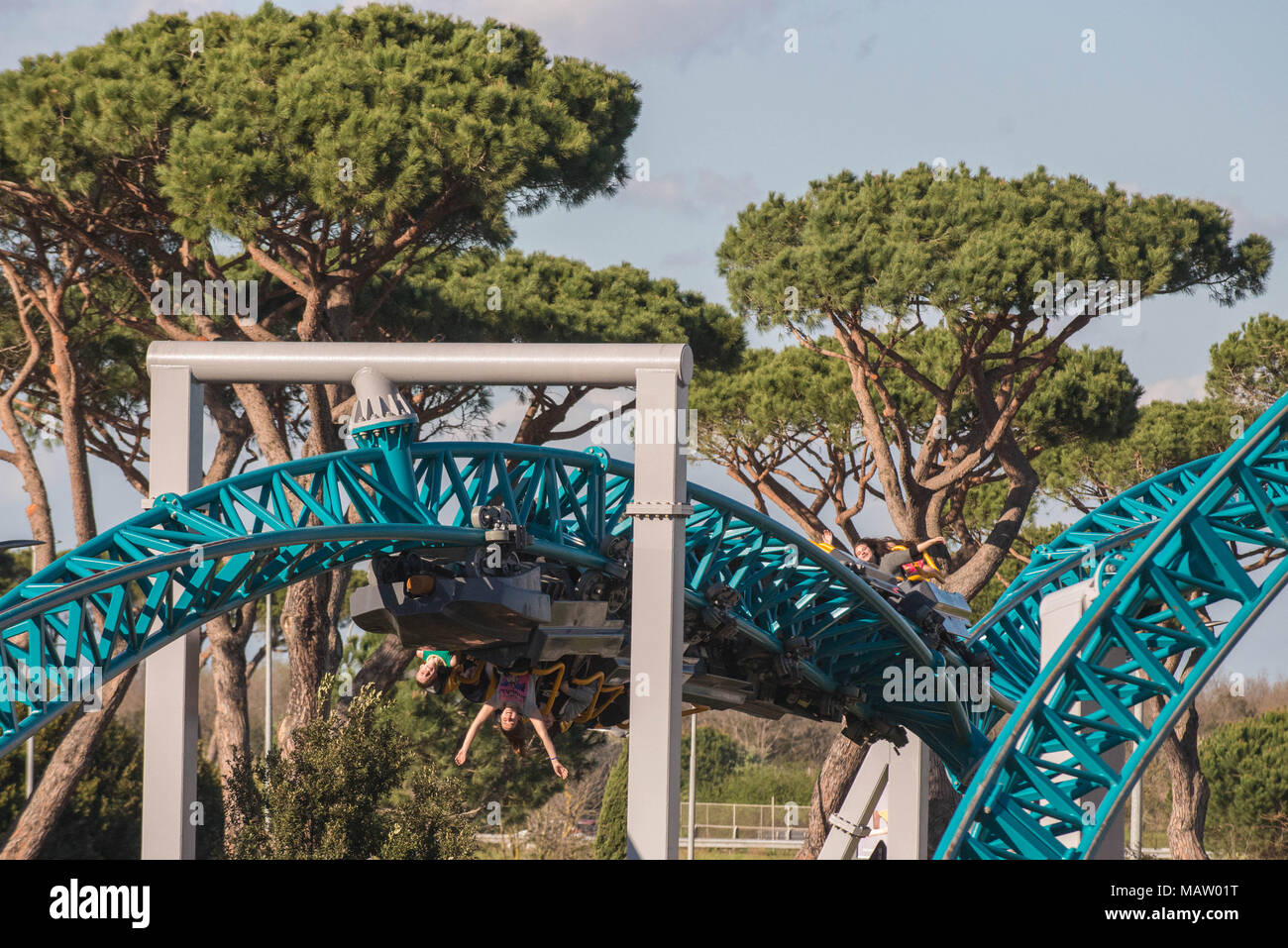 Rome. Amusement Park Cinecittà World, Castel Romano. Italy Stock Photo ...
