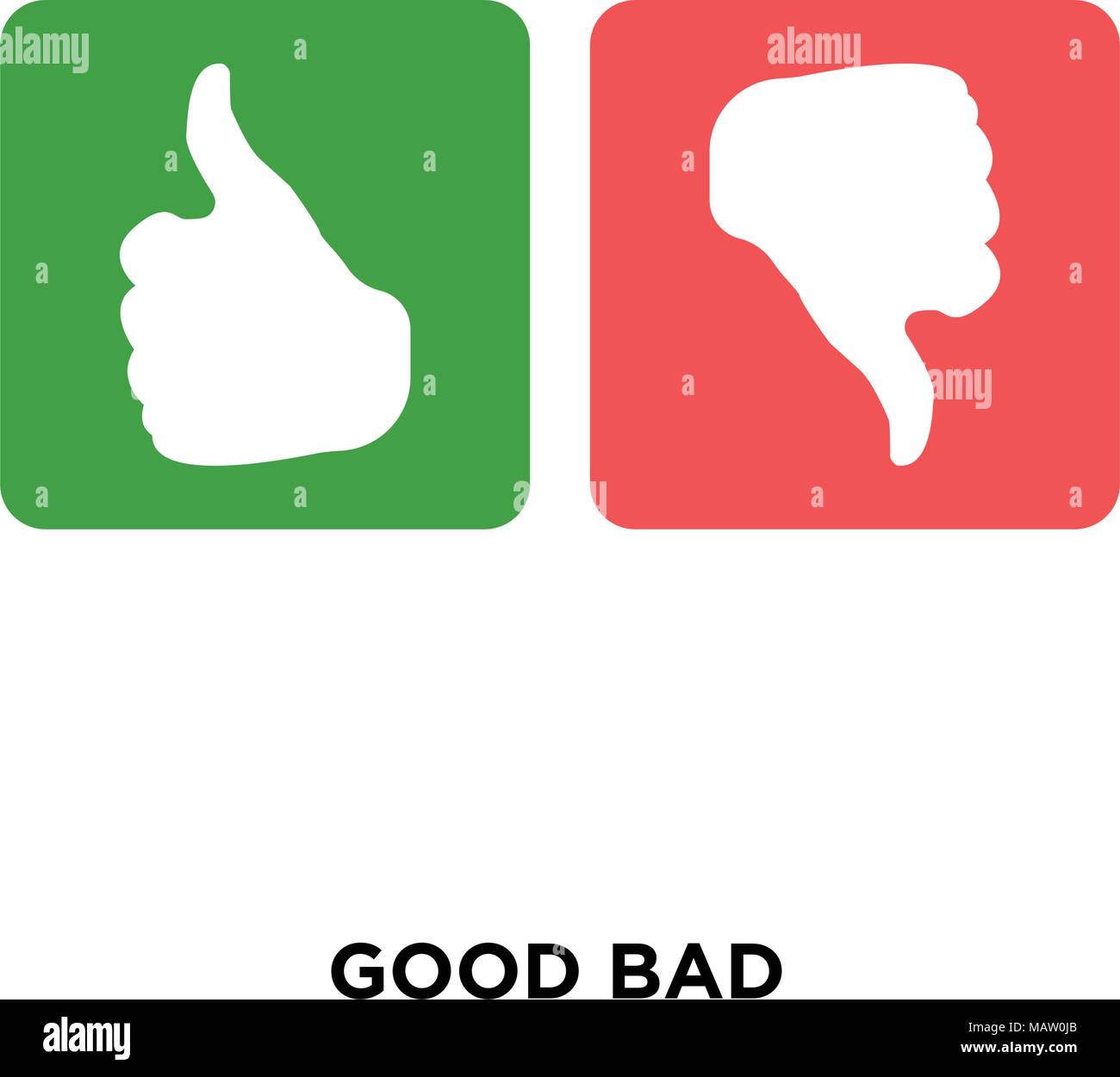 good bad icon isolated on white background for your web, mobile and app ...