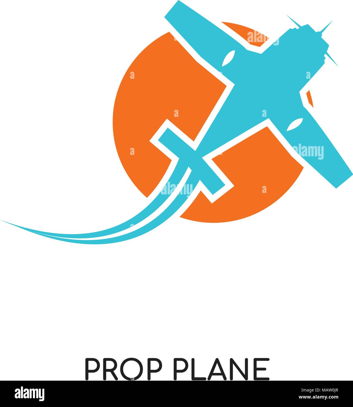 prop plane logo isolated on white background for your web, mobile and ...