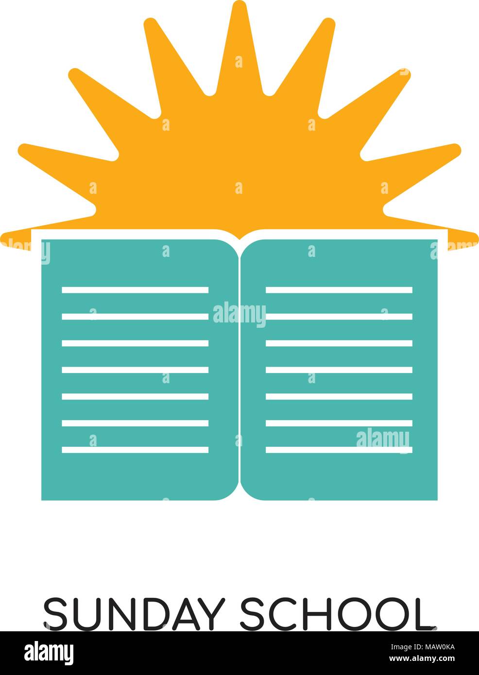 sunday school logo isolated on white background for your web, mobile ...