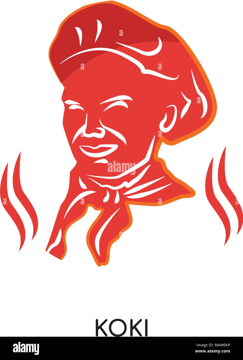 logo koki isolated on white background for your web, mobile and app ...