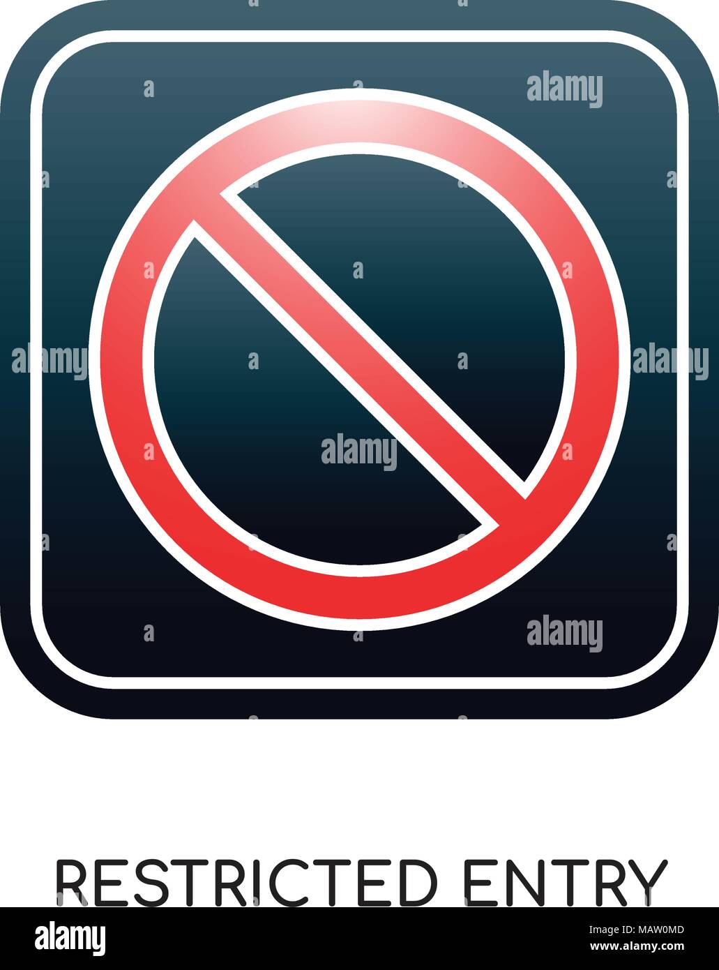restricted entry logo isolated on white background for your web, mobile ...
